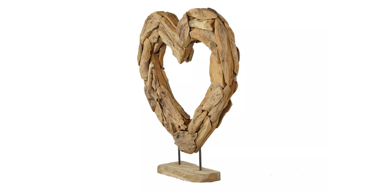 AKS Deko Herz Teakholz natur - Spiering